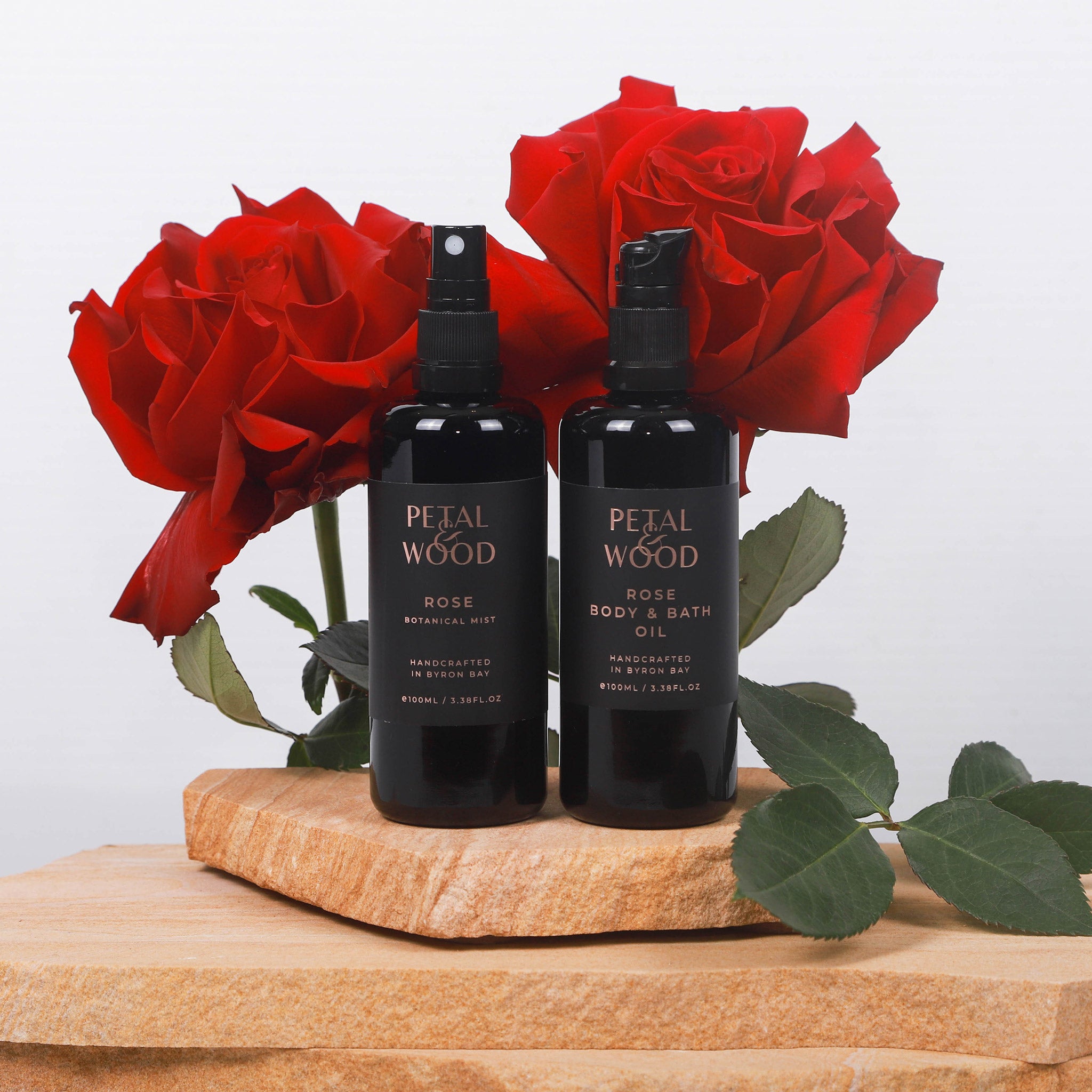 Rose Duo (Mist + Body & Bath Oil) – Petal and Wood